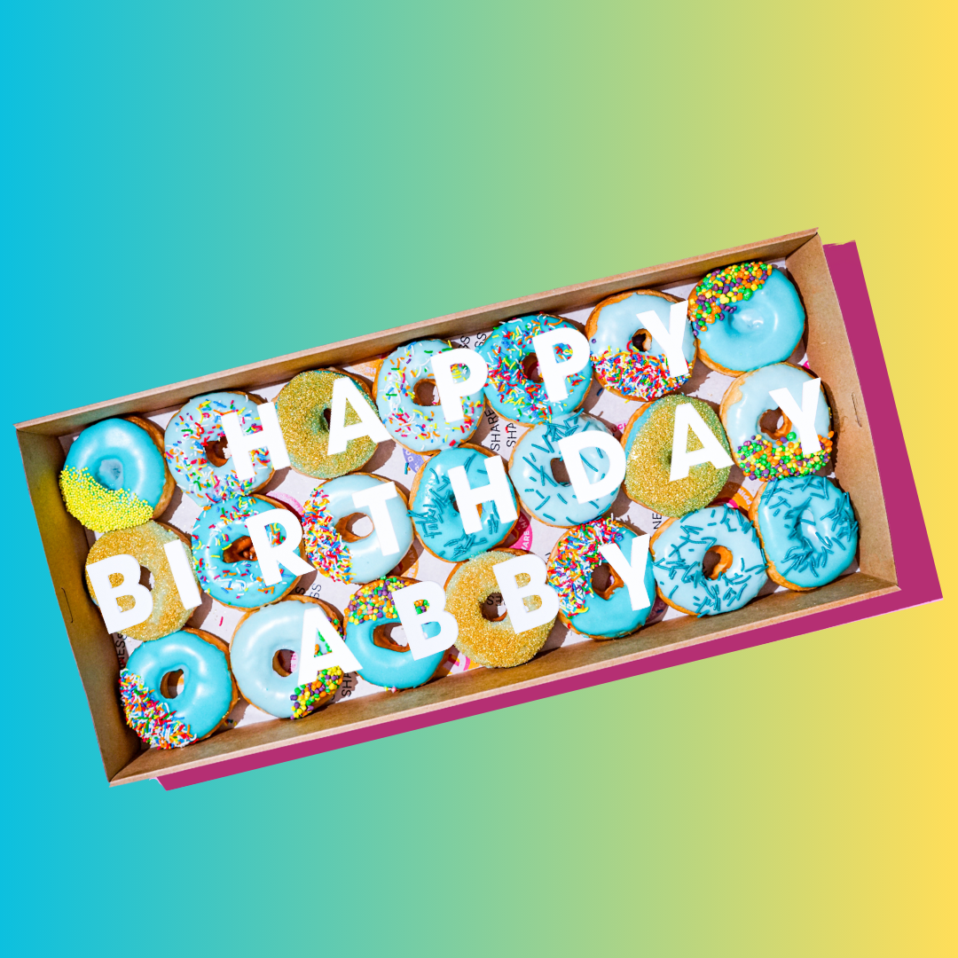 Blissful Blue Custom Mini Donuts - Delivered Across Sydney Including ...