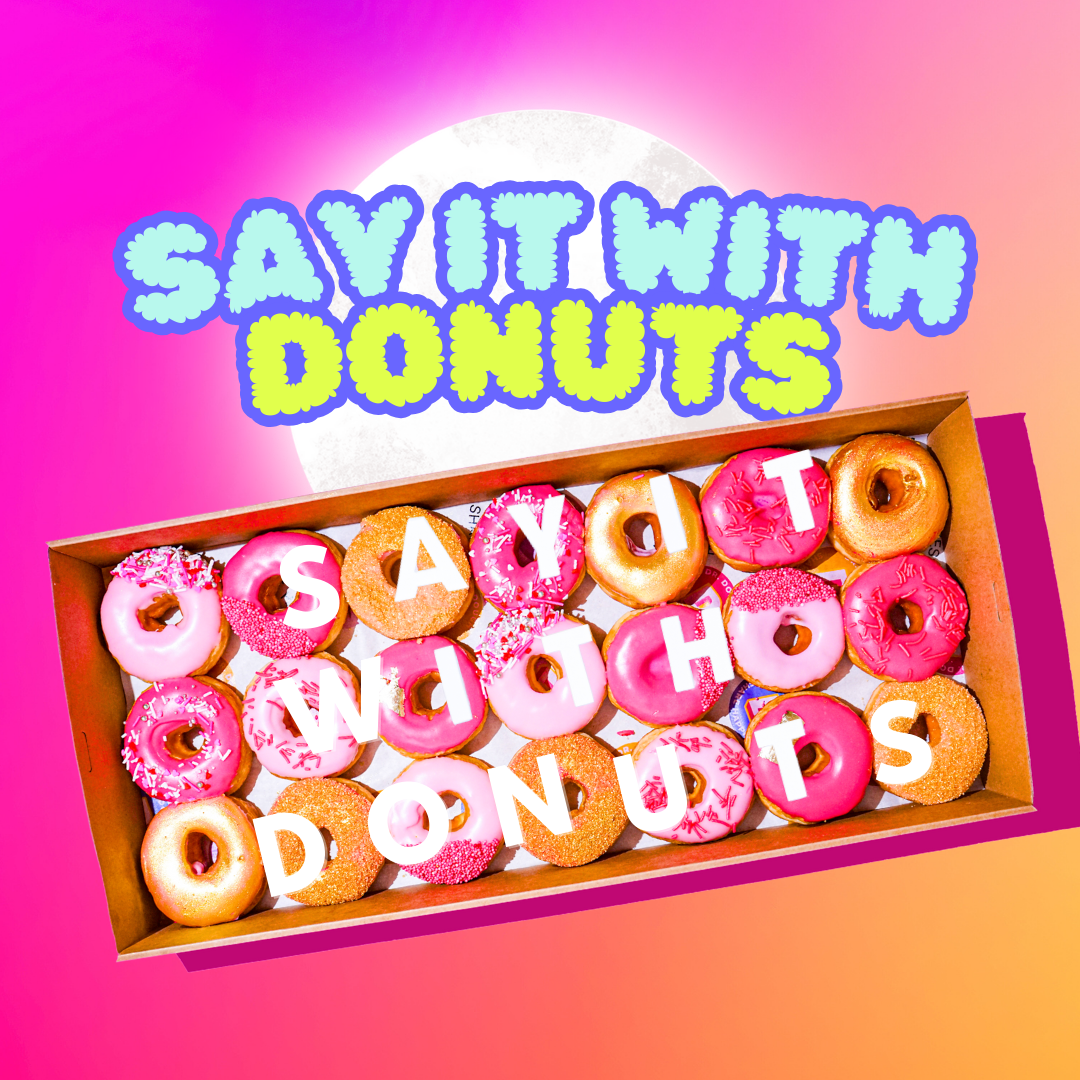 Custom Pink Mini Donuts - Delivered Across Sydney 7 Days Birthday Gift ...