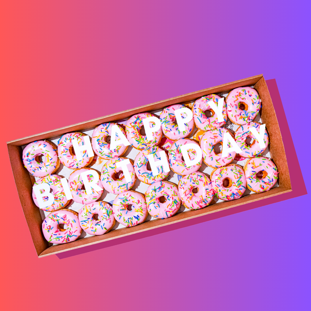 Custom Strawberry Mini Donuts - Delivered Across Sydney 7 Days Birthday ...