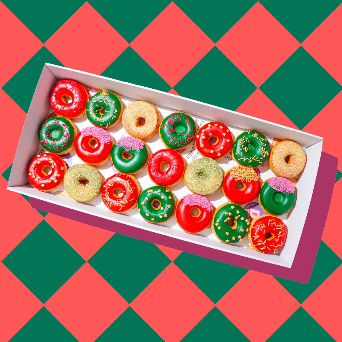 Happy Holidays Mini Donut Box - Christmas Gifts Delivered Across Sydney ...